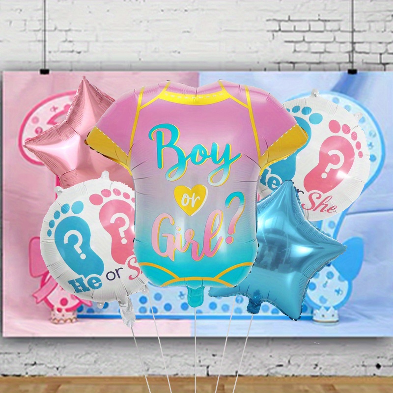 Party Scene Layout Gender Reveal Boys Girls Gradient Pink - Temu Australia