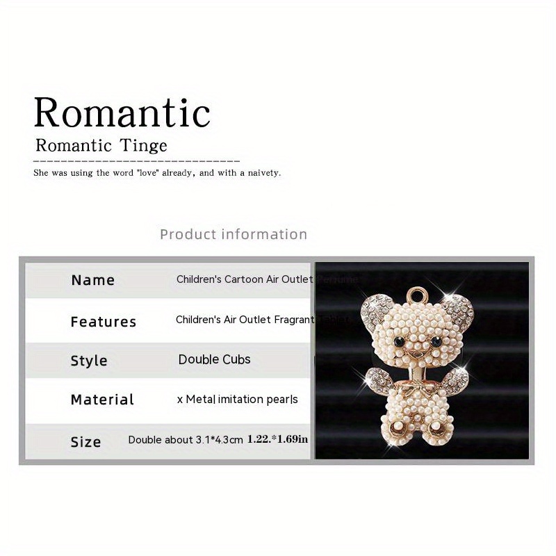Bear Car Air Outlet Perfume Creative Car Aromatherapy Clip - Temu Australia
