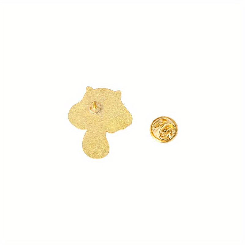 Creative Cartoon Cat Mushroom Series Shaped Brooch Alloy - Temu