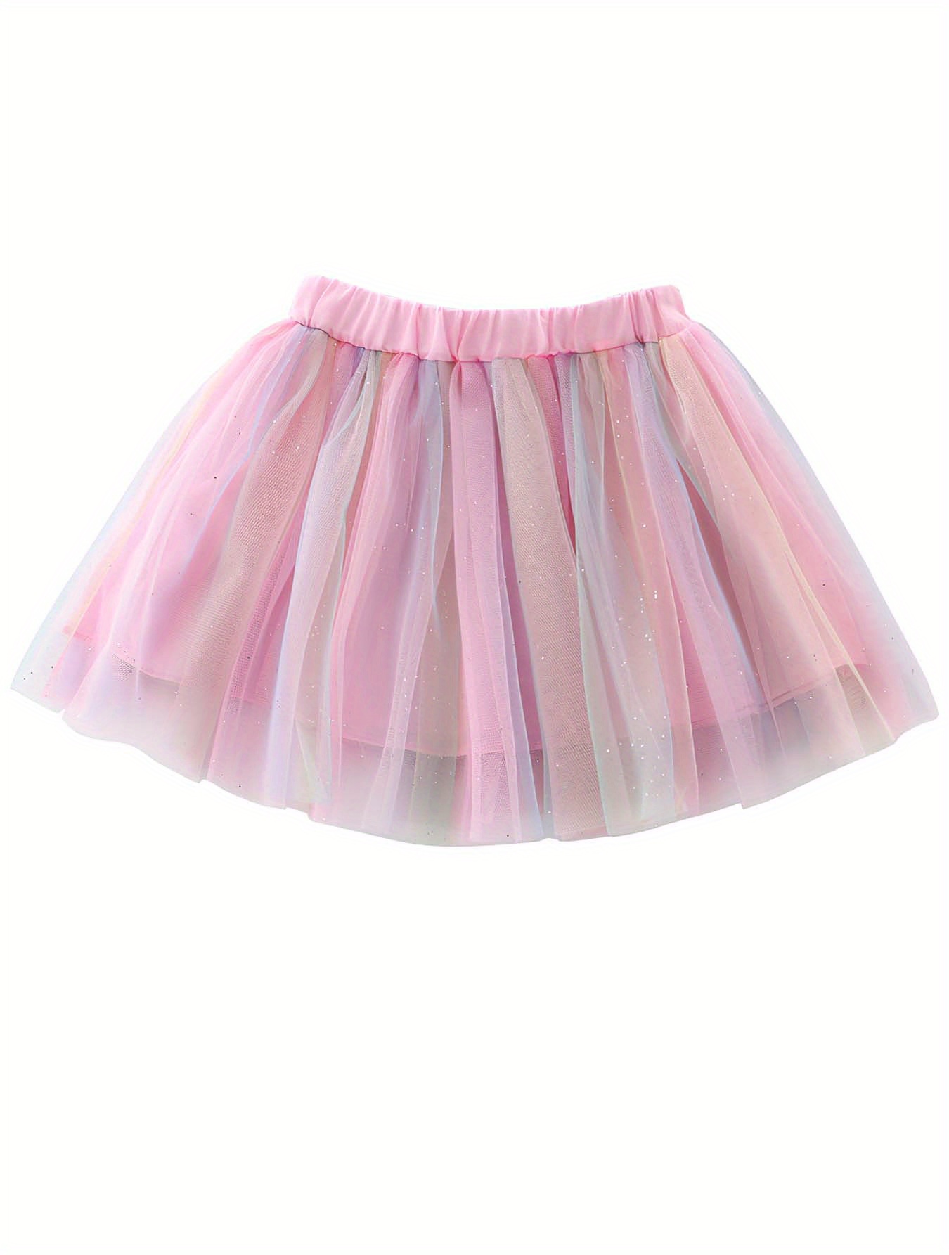 Girls' Ombre Princess Skirt Sequins Mesh Tutu Skirt Party - Temu Australia
