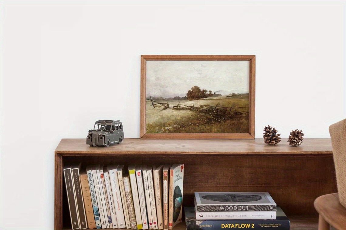 canvas poster vintage neutral beach landscape painting - Temu Australia