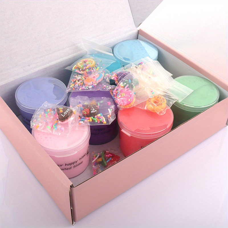 Colorful Slime Kit Clay Mud Bubble Ice Cream - Temu