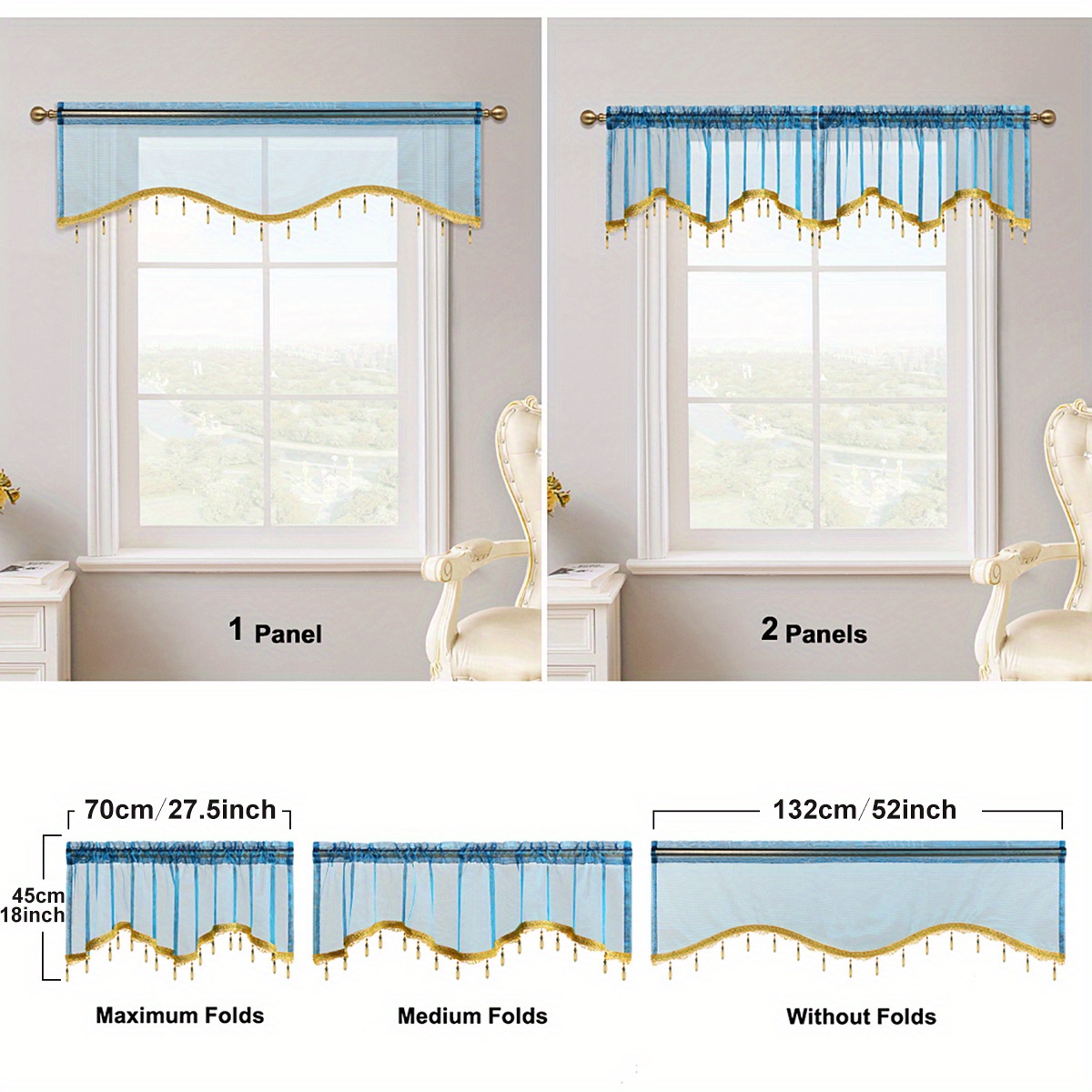 Pure Color Thin Translucent S shaped Design Window Sheer - Temu