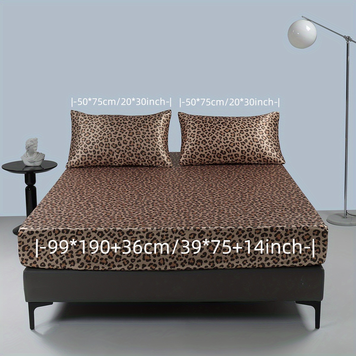 Luxurious Leopard Print Satin Sheet Set Comfortable Sleeping - Temu