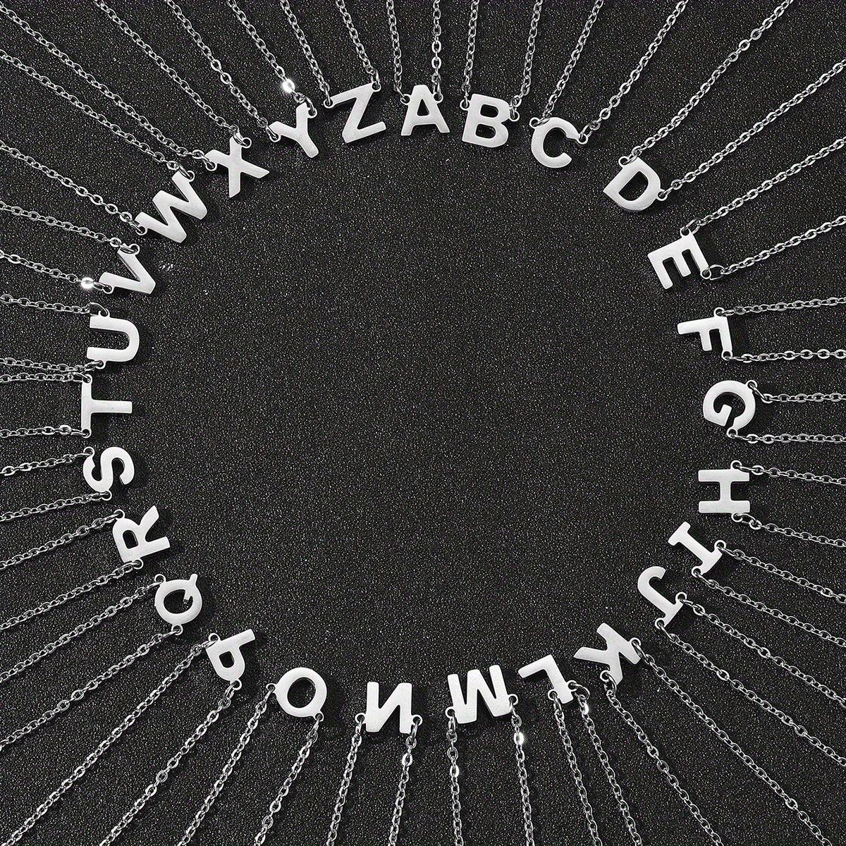 Ladies Stainless Steel 26 Letters Pendant Thin Chain Anklet - Temu ...