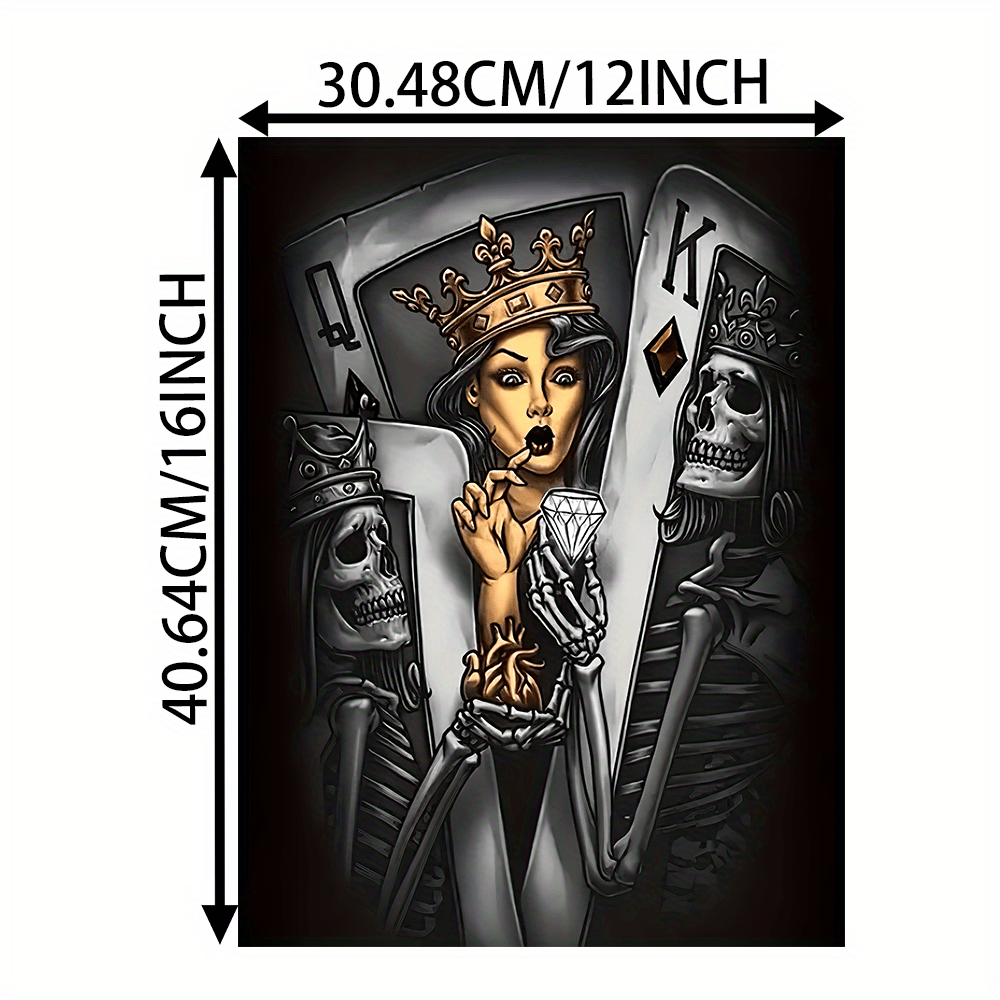 1pc Contemporary Art Queen Surprised Decorative Painting Color Skeleton ...