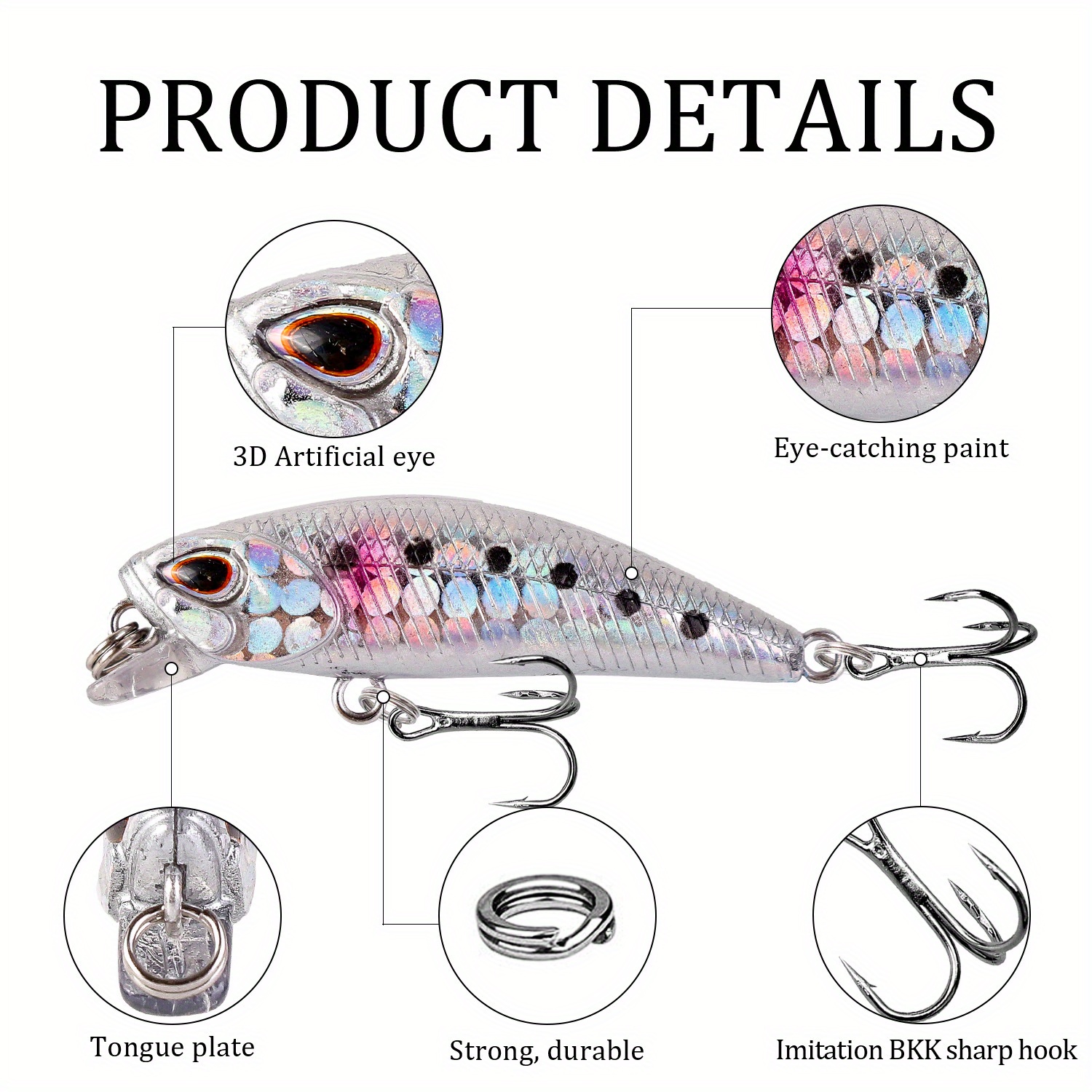 Slow Sinking Fishing Lure Plastic Minnow Bait Outdoor - Temu Canada