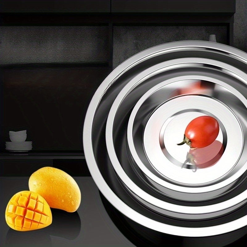 Stainless Steel Dinner Plate Serving Dish Household Sauce - Temu United ...