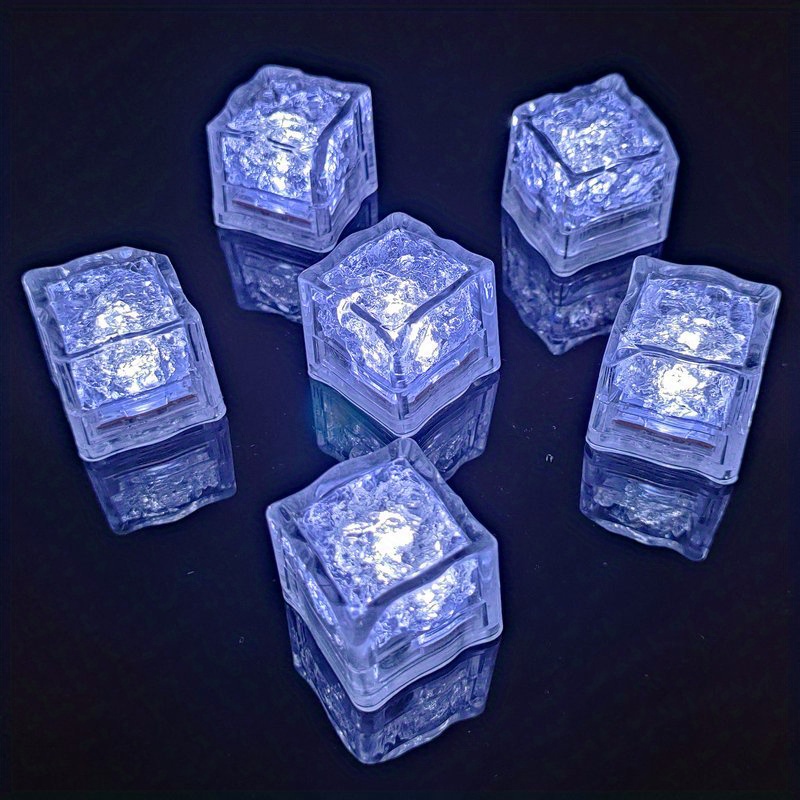 Led Colorful Glitter Ice Cube Light Water Light Ice Cube - Temu