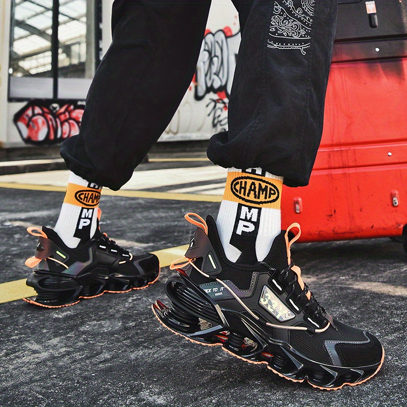 Mens Stylish Blade Type Shoes Comfy Breathable Mesh Shock Absorption ...