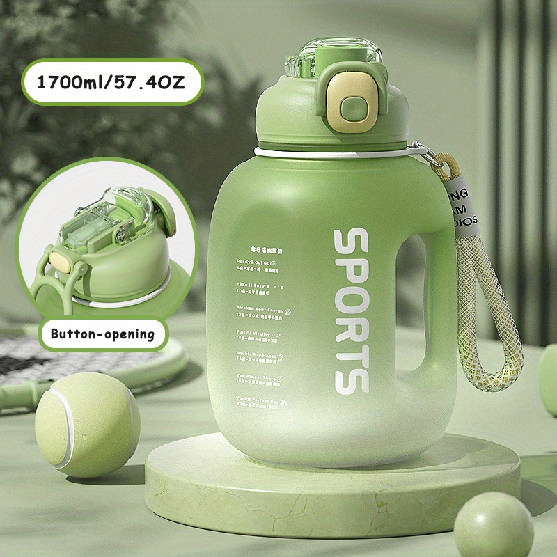 1700ml 57 4oz Gradient Sport Water Bottle With Straw Large Capacity ...