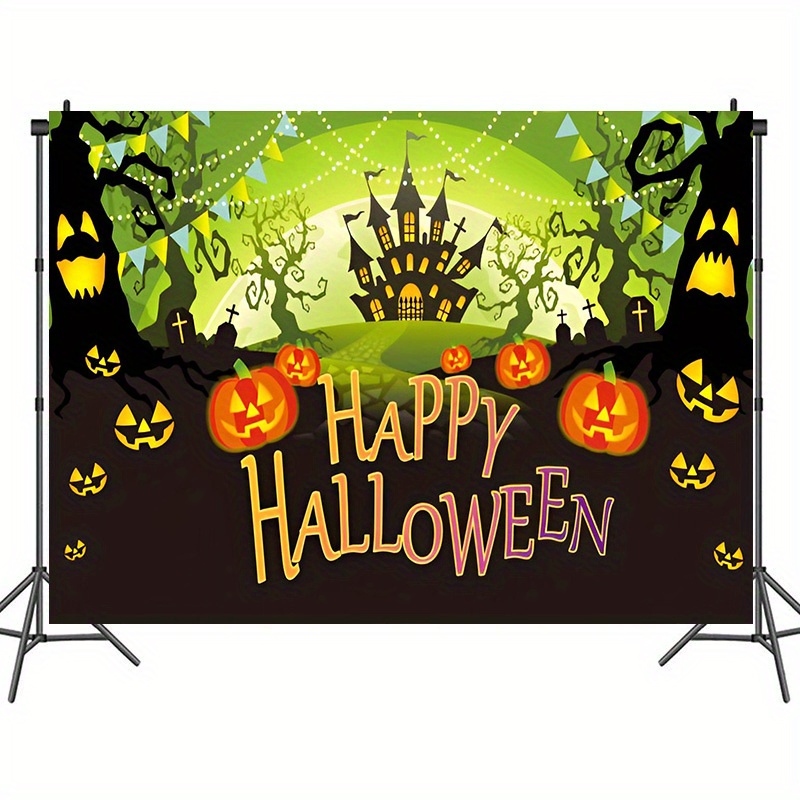 1pc Happy Halloween Backdrop Halloween Photo Backdrop Halloween ...