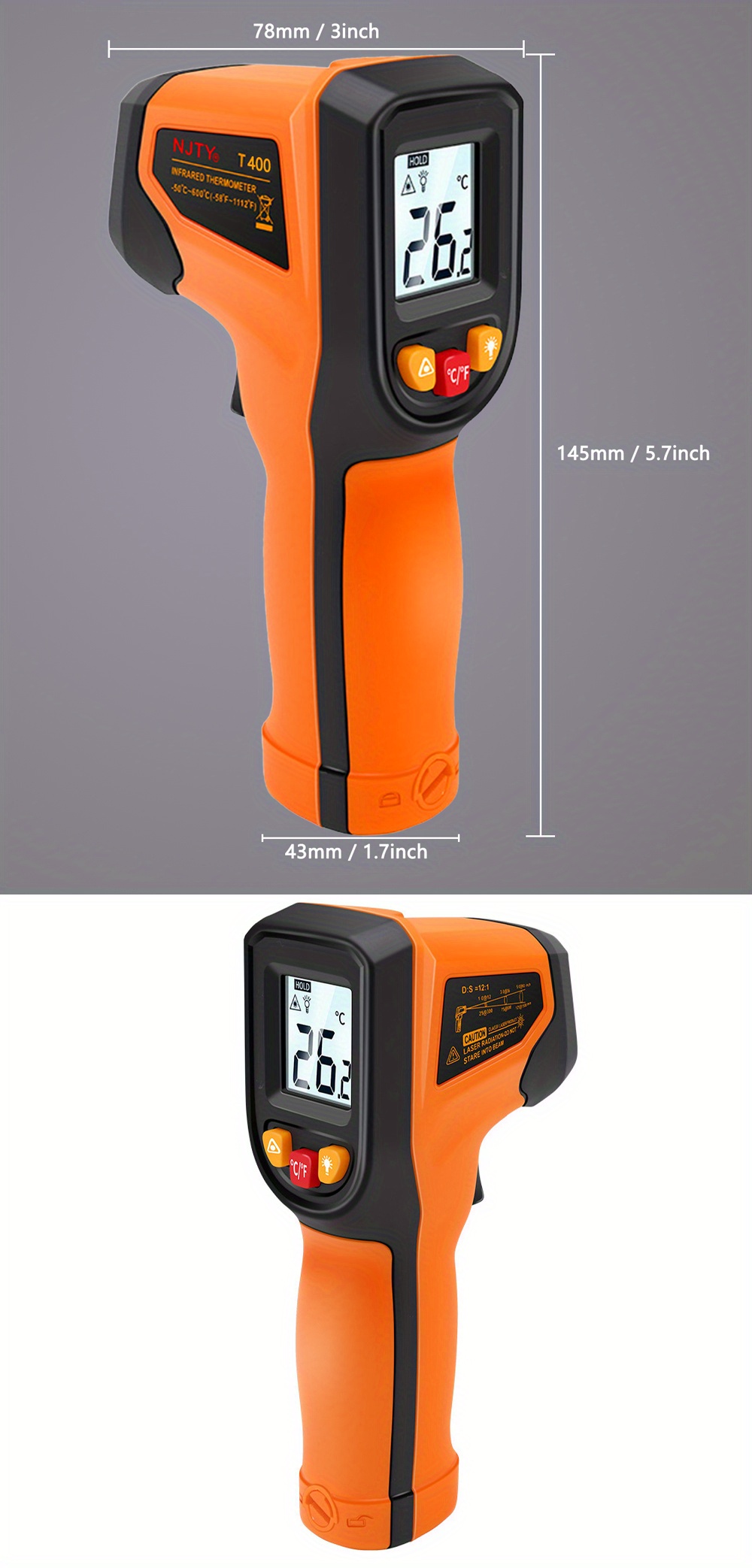 Versatile Handheld Infrared Thermometer Gun Infrared Aiming - Temu New ...