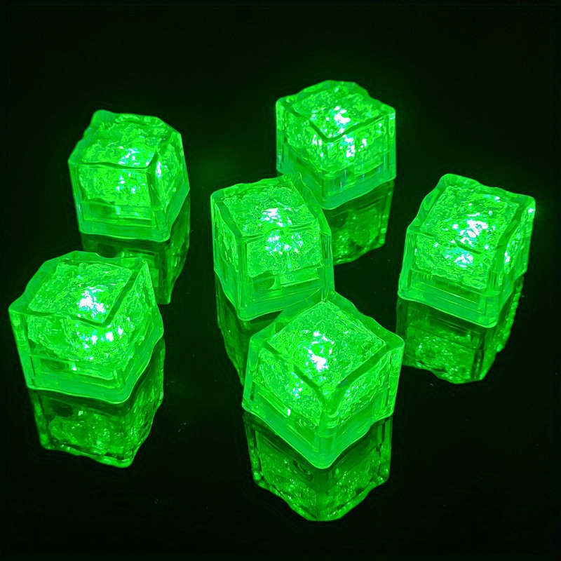 Led Colorful Glitter Ice Cube Light Water Light Ice Cube - Temu