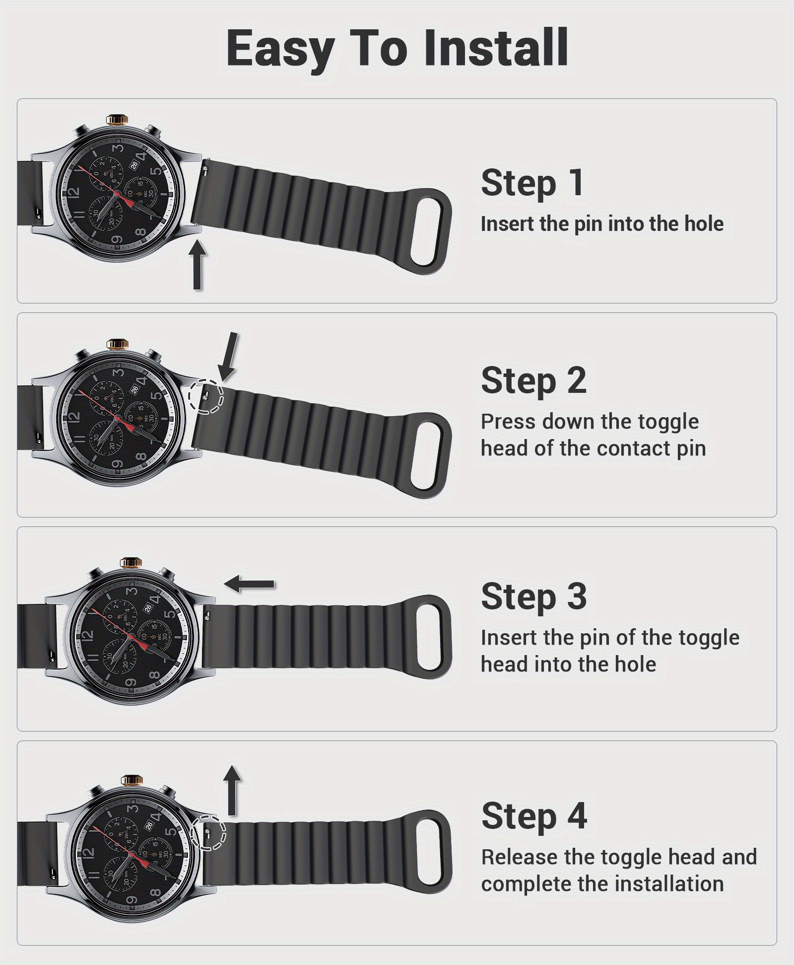 Smartwatch A Magnetic Silicone Watch Strap - Temu New Zealand