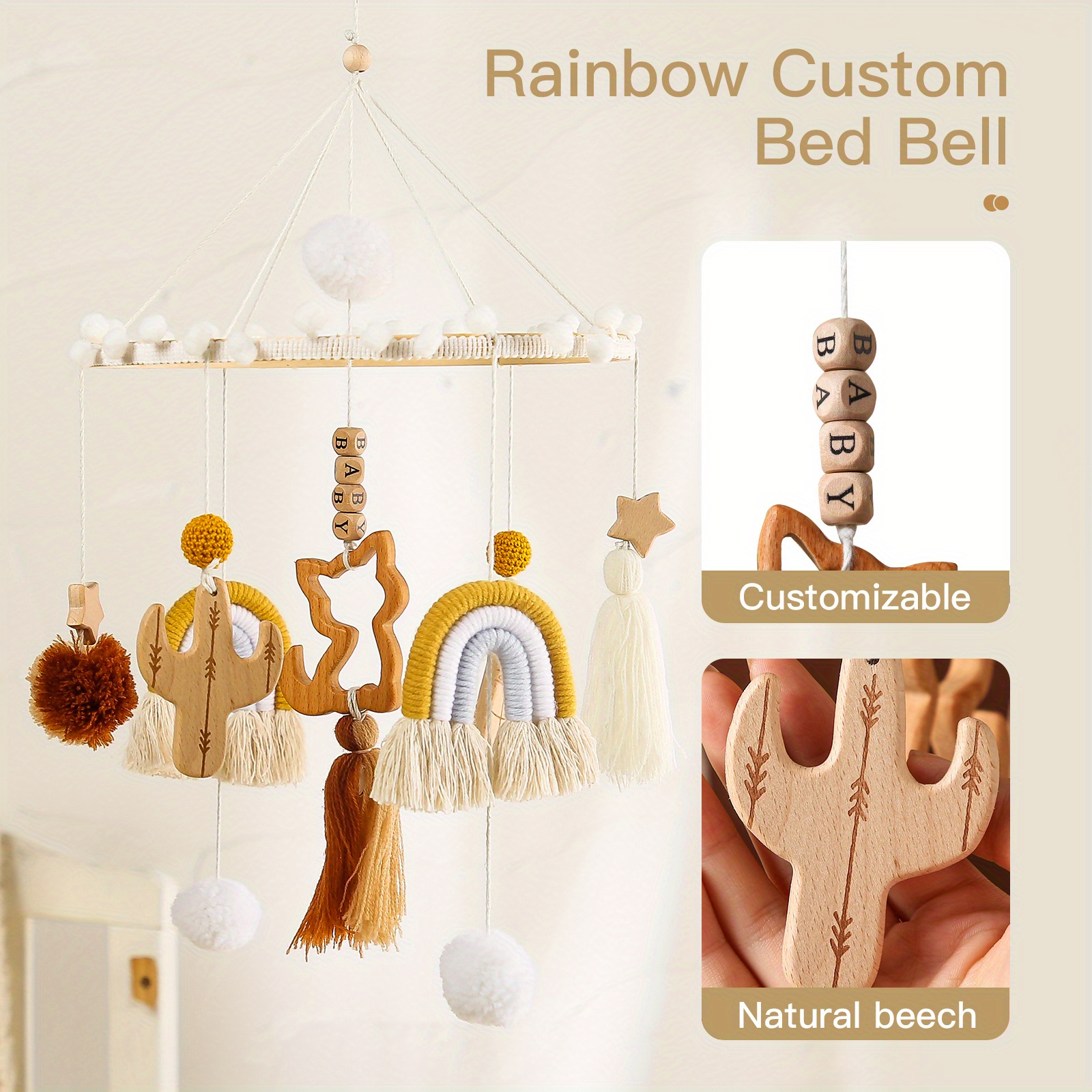 Brighten Baby's Crib A Rainbow style Bed Hanging Bell! - Temu