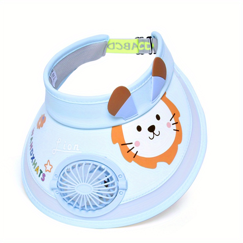 Summer Rechargeable Cartoon Breathable Sunshade Hat Fan - Temu United ...