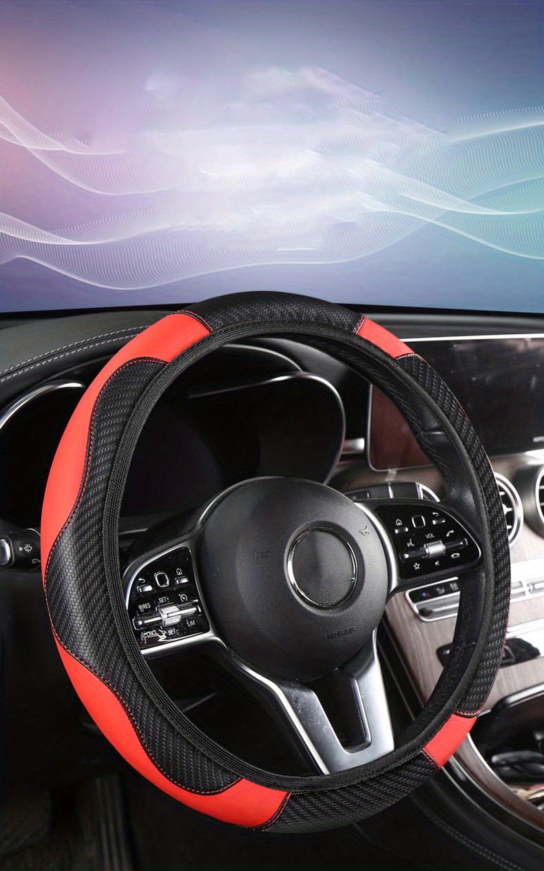 Pu Leather Car Steering Wheel Cover Without - Temu Australia
