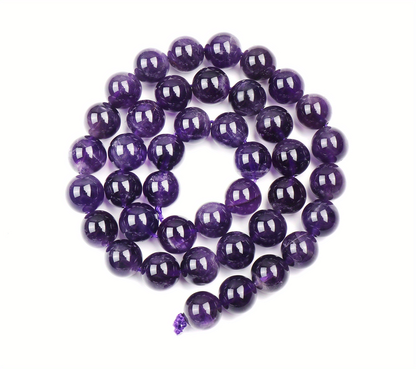 Natural Amethyst Loose Beads Dream Purple Round - Temu Australia