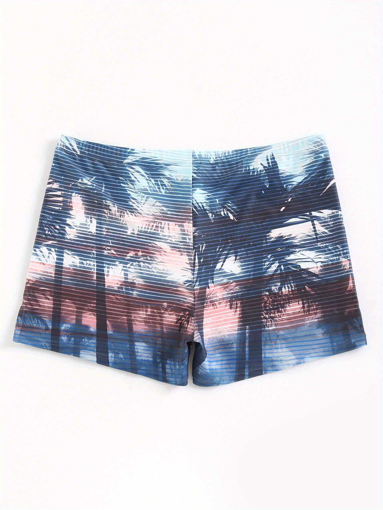 Plus Size Men's Swim Trunks Coconut Tree Print Stretchy - Temu