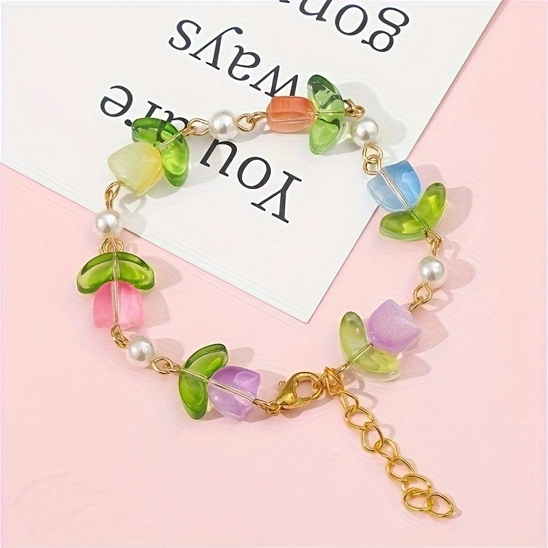 Cartoon Boho Style Flower Tulip Transparent Glass - Temu Norway