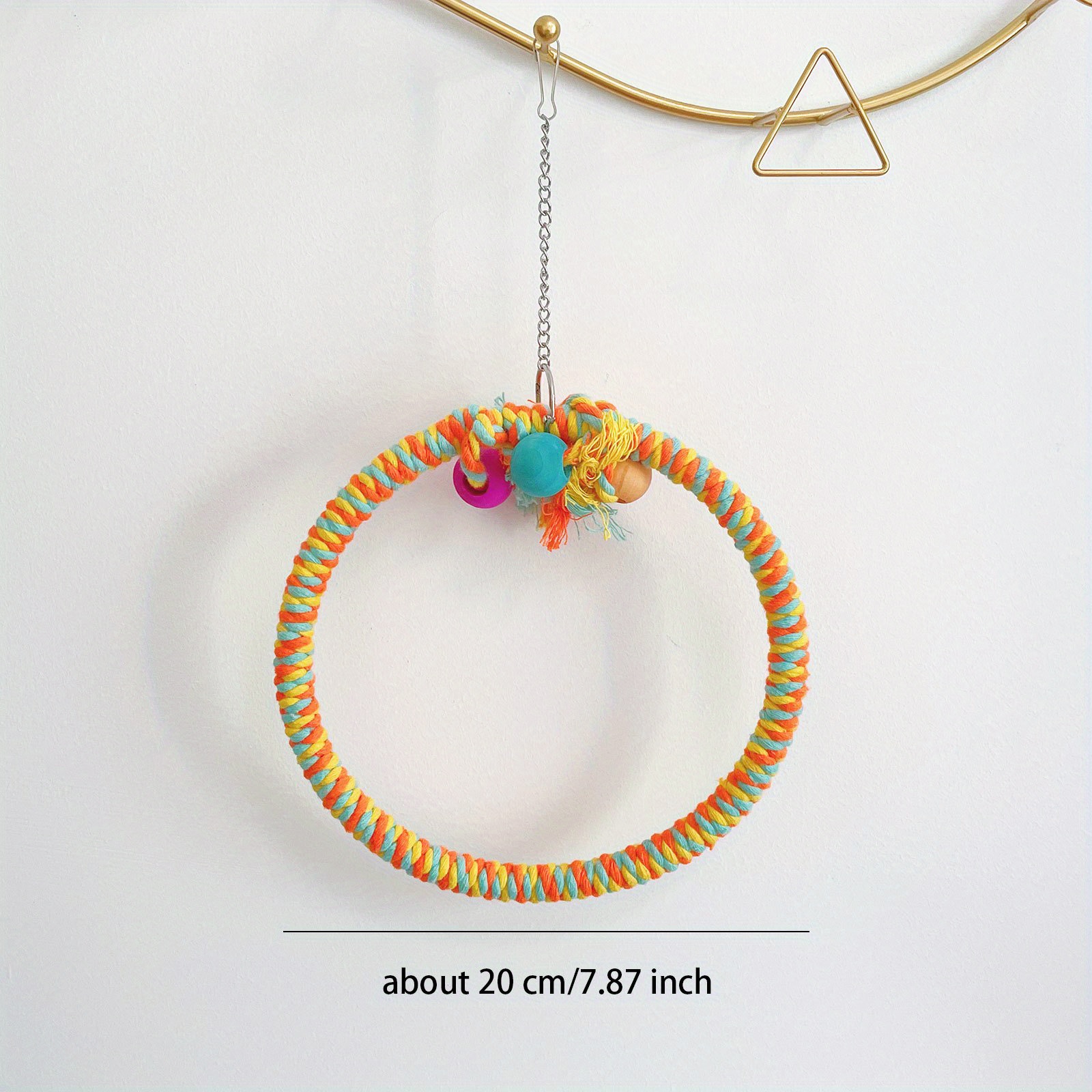 Pet Cage Toy Cotton Rope Circle Ring Stand - Temu