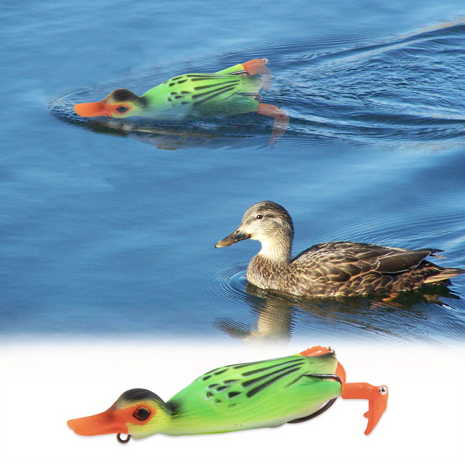 5 יחידות Duck Topwater Fishing Lure פיתיון מלאכותי צף - Temu