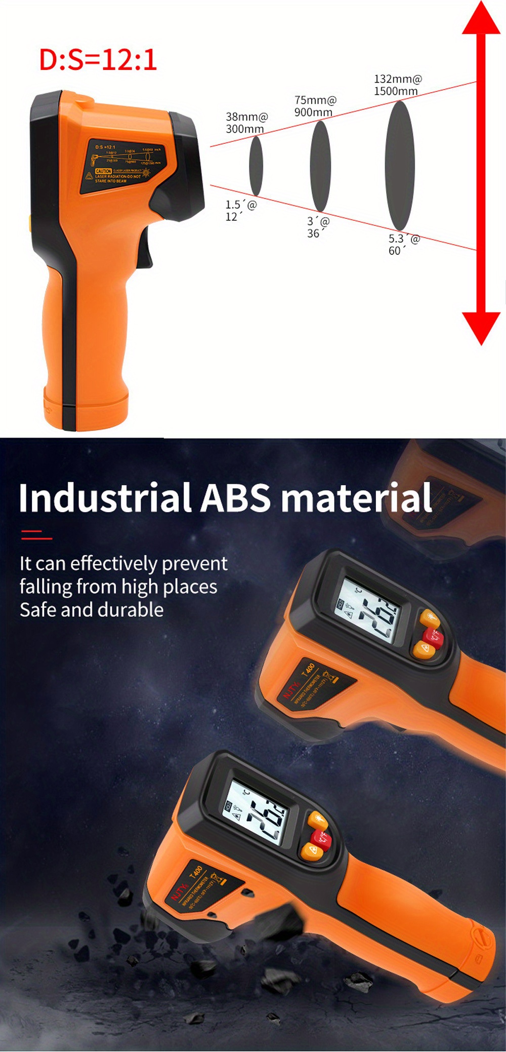 Versatile Handheld Infrared Thermometer Gun Infrared Aiming - Temu New ...