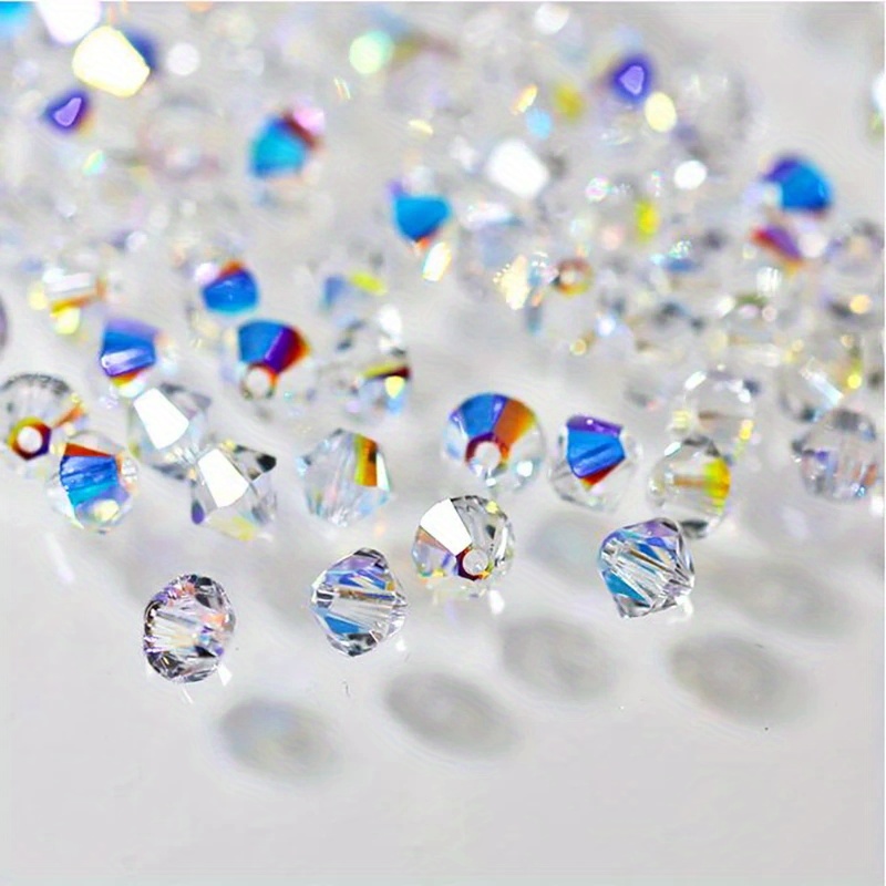 Ab Color Artificial Crystal Bicone Bead - Temu Australia