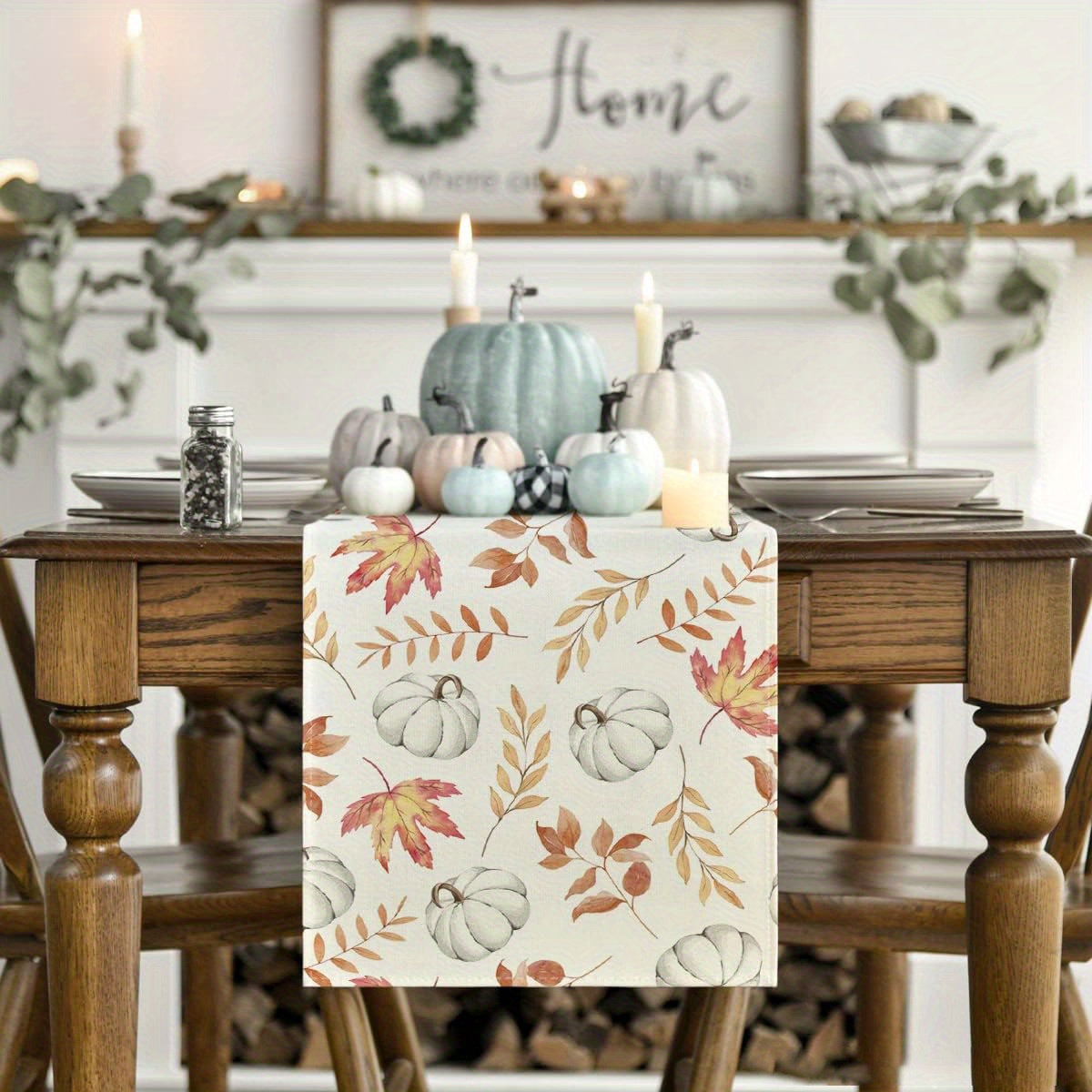 Autumn Table Runner Orange Pumpkins Perfect - Temu Australia