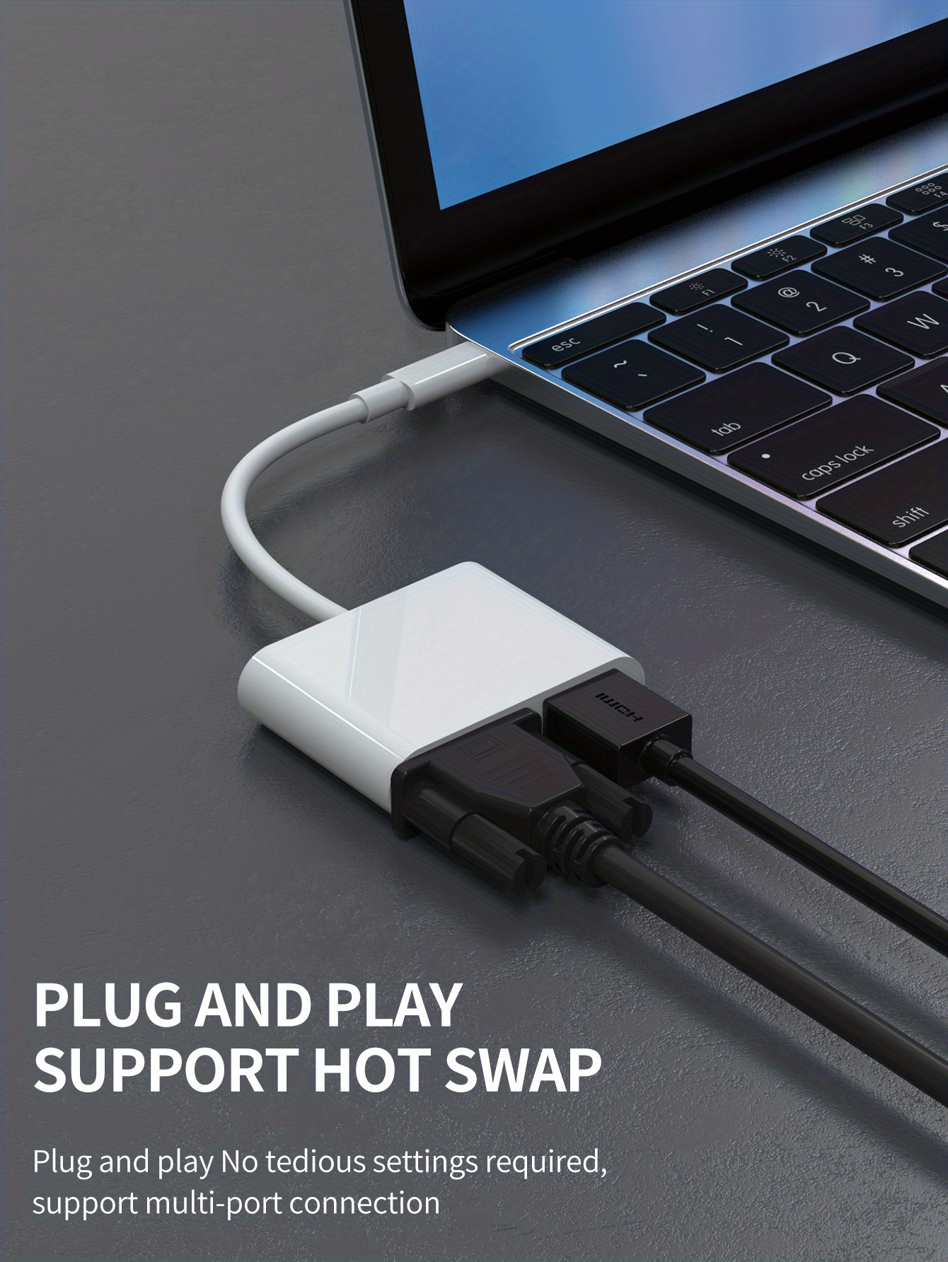 2 port multi monitor adapter tablet pc window xiaomi - Temu Australia