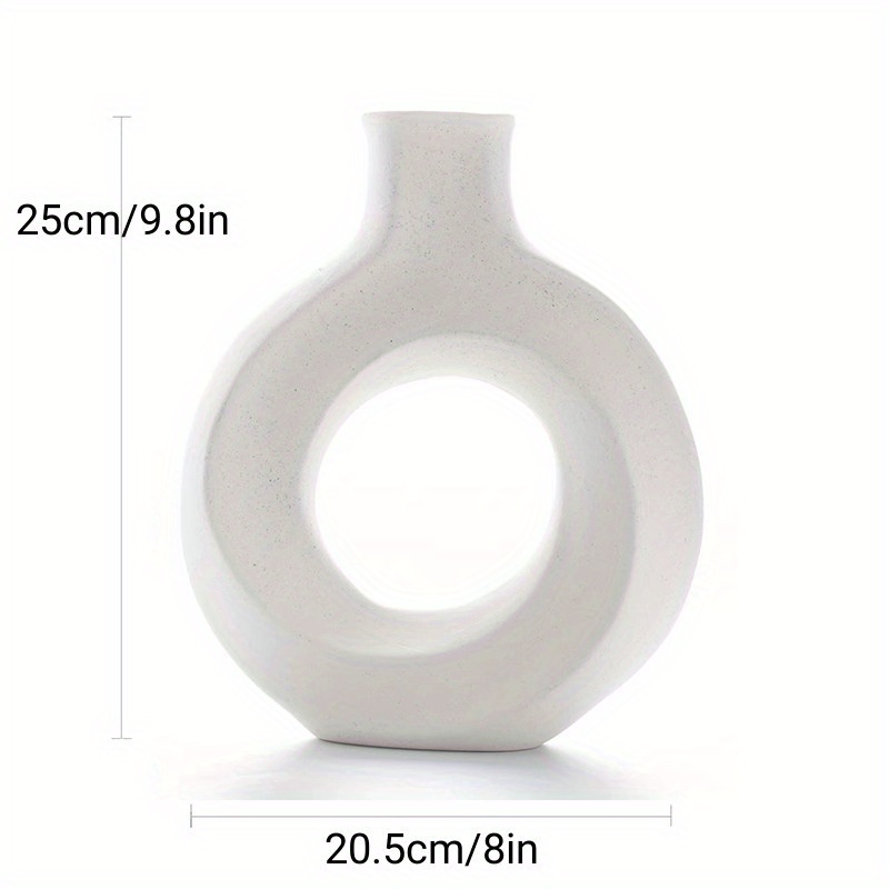 Rustic White Ceramic Vase Modern Farmhouse Decor Perfect - Temu United ...