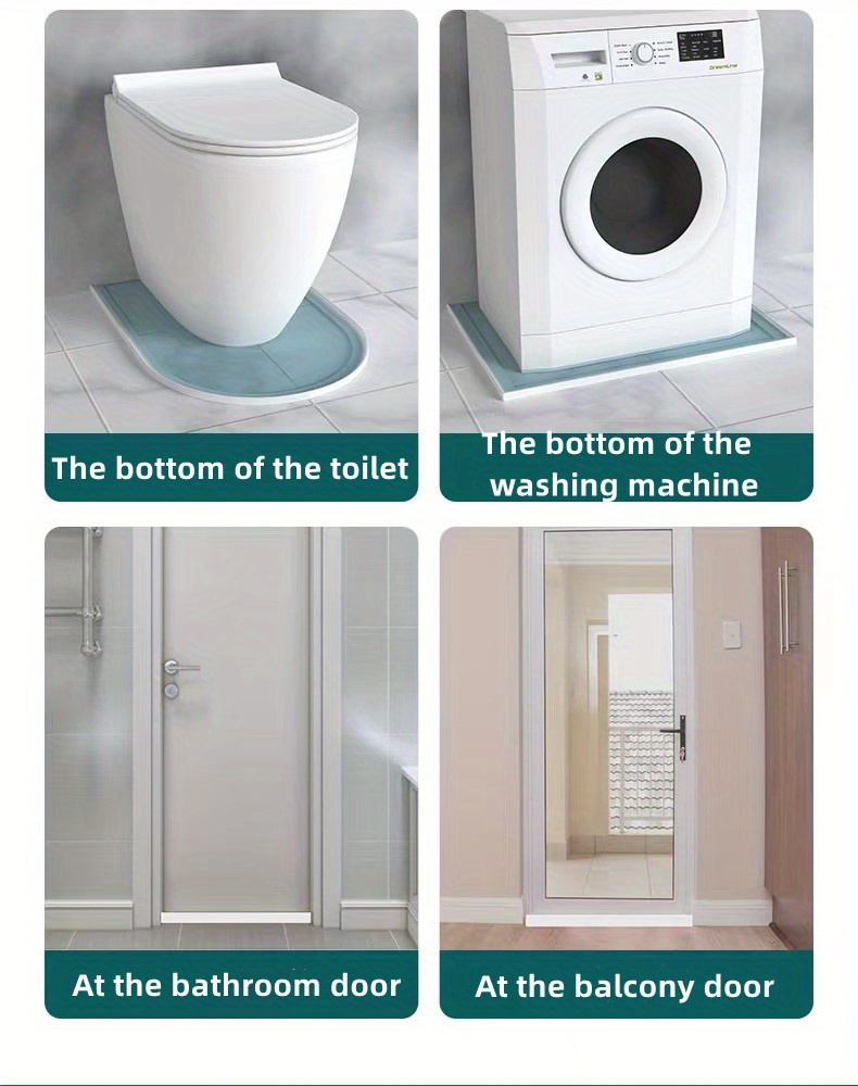 Floor Water Stopper Strip Bathtub Shower Splash Guard Shower - Temu New ...