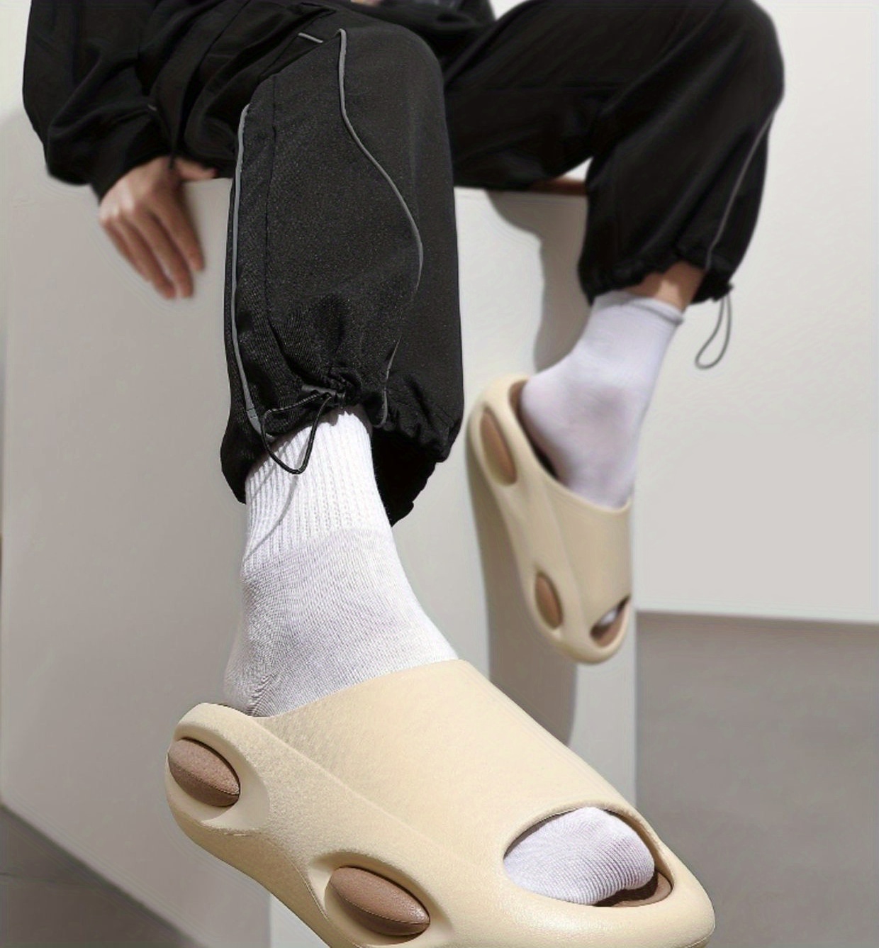 mens trendy stylish chunky slip on slides with assorted colors casual ...