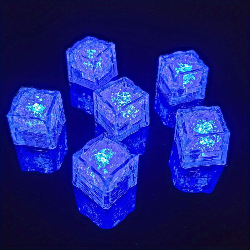 Led Colorful Glitter Ice Cube Light Water Light Ice Cube - Temu