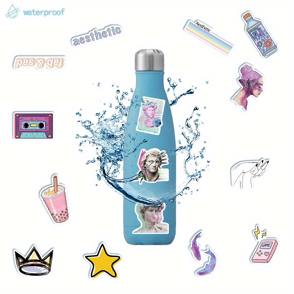 Cute Psychedelic Steam Wave Style Stickers Vsco Girl - Temu Australia