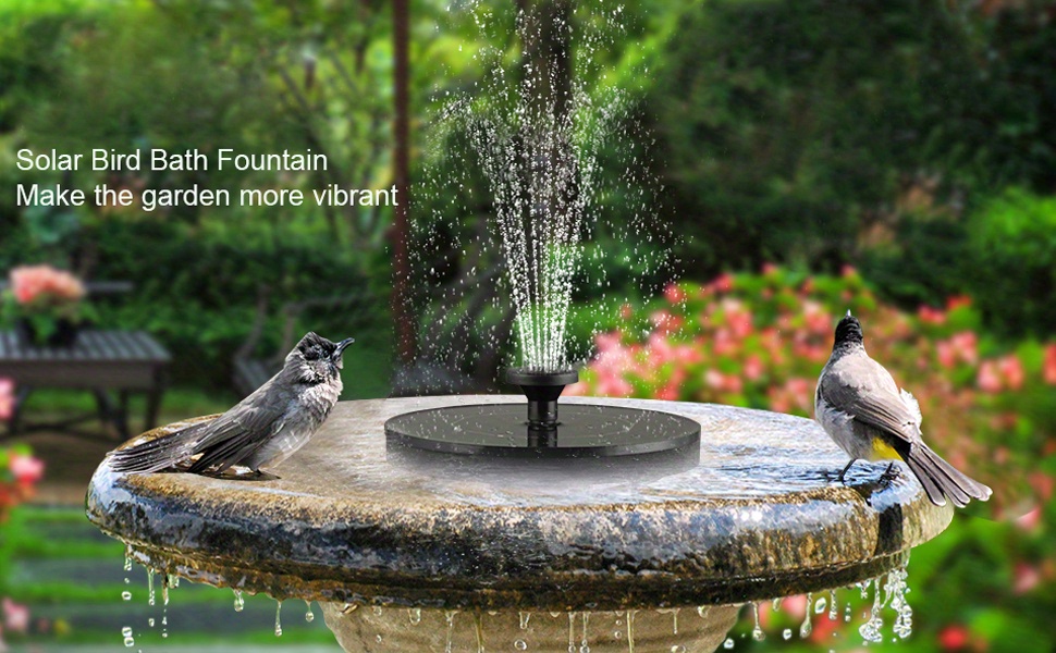 6 nozzle Solar Bird Bath Fountain Pump: Create A - Temu