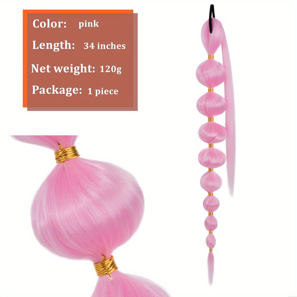 Fashionable Bubble Ponytail Elastic Hair Rope Perfect Daily - Temu