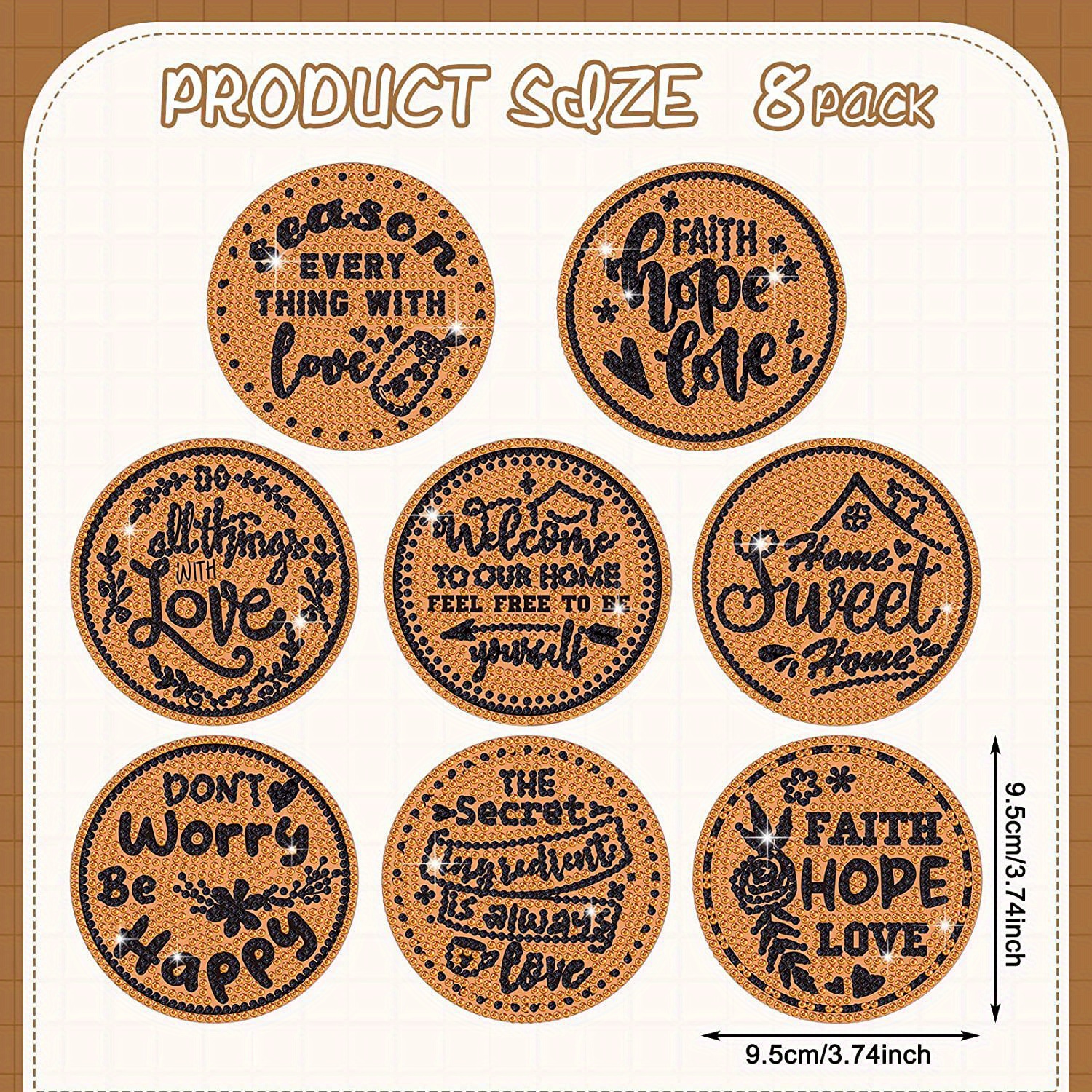 diamond art painting coasters kits holder diy - Temu Canada