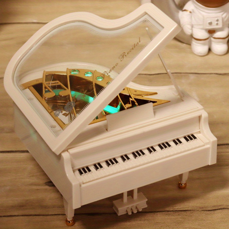 Romantic Piano Light Music Box Creative Furniture Ornament - Temu ...