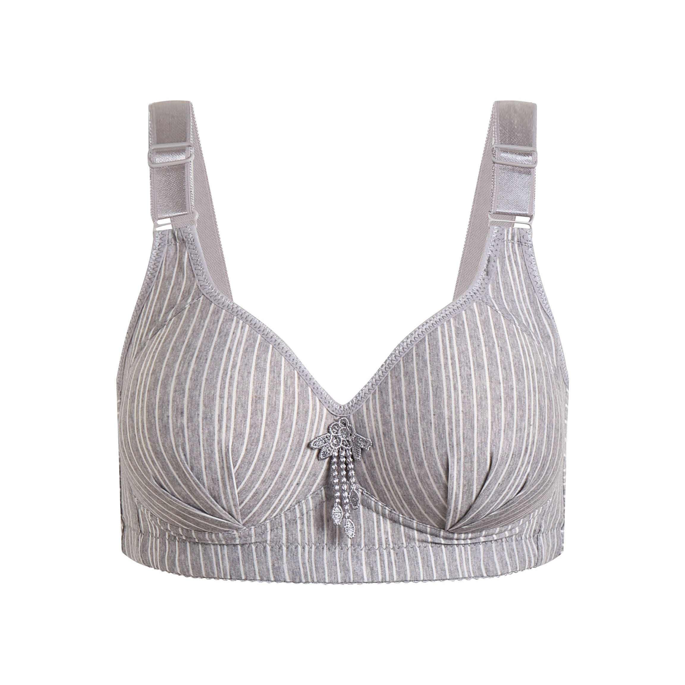 Striped Wireless Bra Comfy Breathable Push Bra Women's - Temu United ...