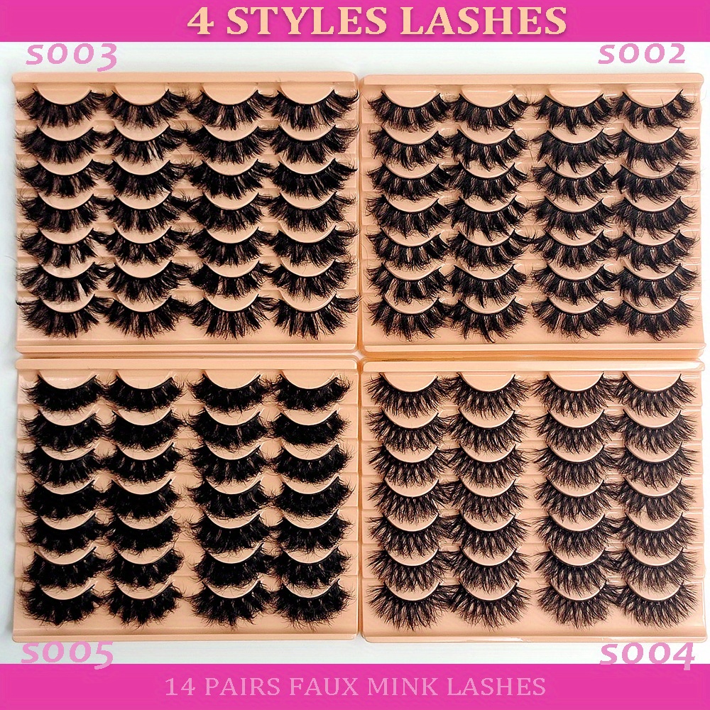 Fluffy Mink Lashes Thick Long False Eyelashes Long Lasting - Temu ...