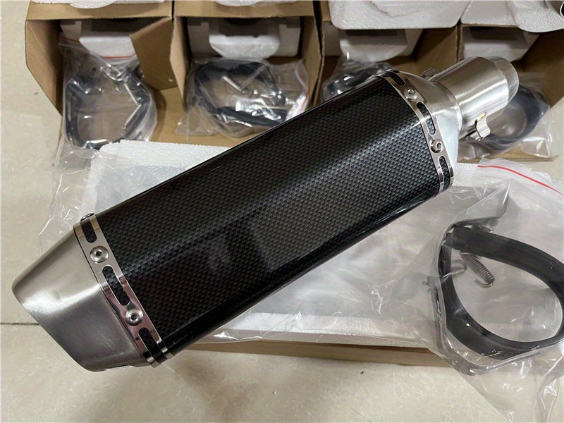 Chmotor 카본 파이버 오토바이 배기 머플러 파이프 250cc 350cc 600cc Nmax Tmax53 Temu