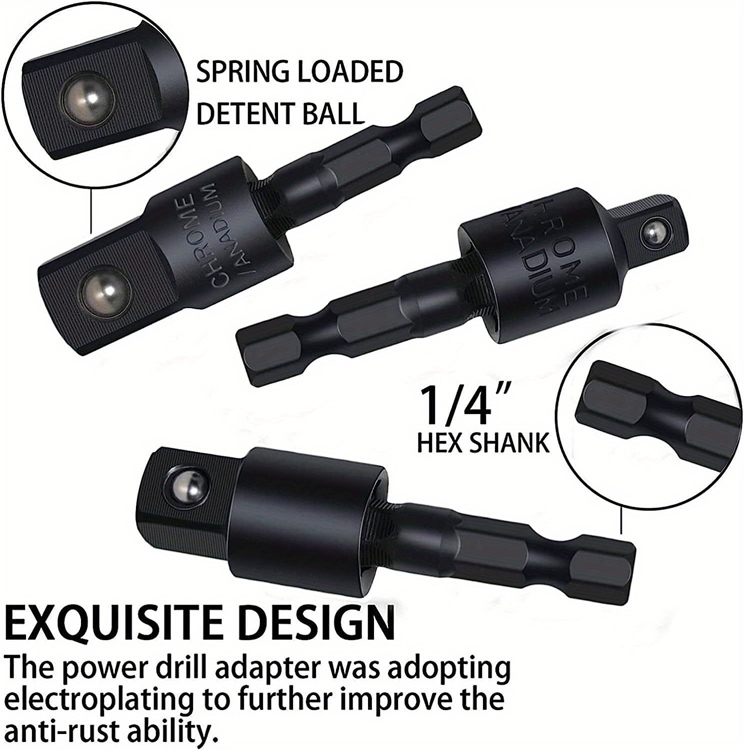 power drill sockets adapter sets rotatable universal joint - Temu ...