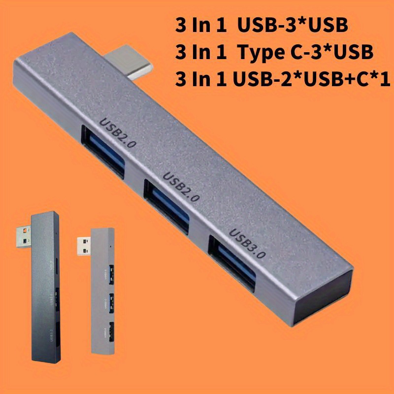 Portable 1 Usb c Laptop Usb Type C Hub Multiport Adapter - Temu Australia