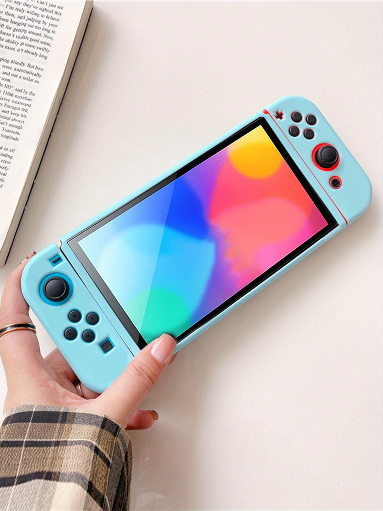 Switch Game Console Protective Cover Split Color Frosted Tpu - Temu ...