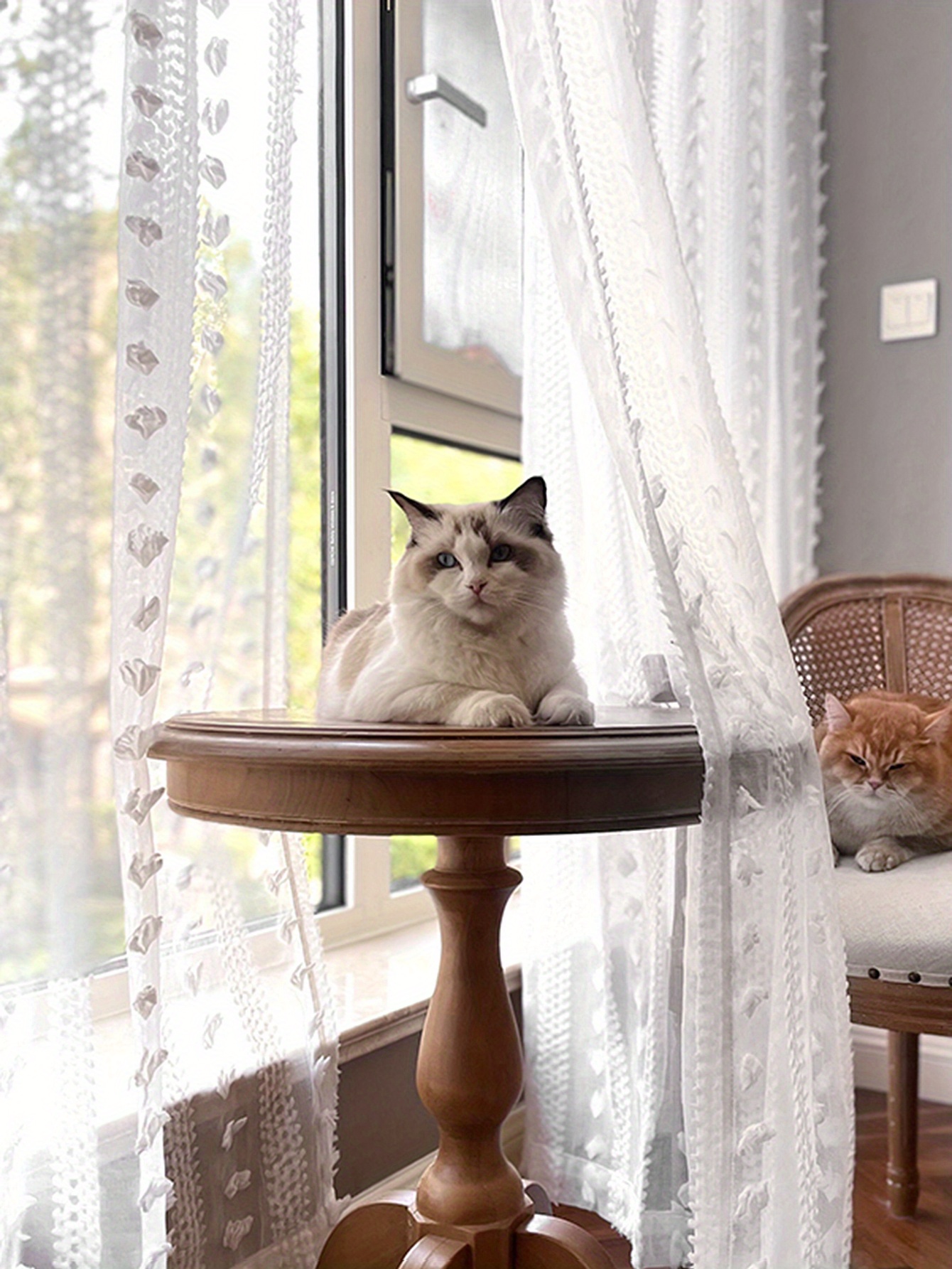 Sweet Pom Pom Curtain Living Room Bedroom Decor - Temu