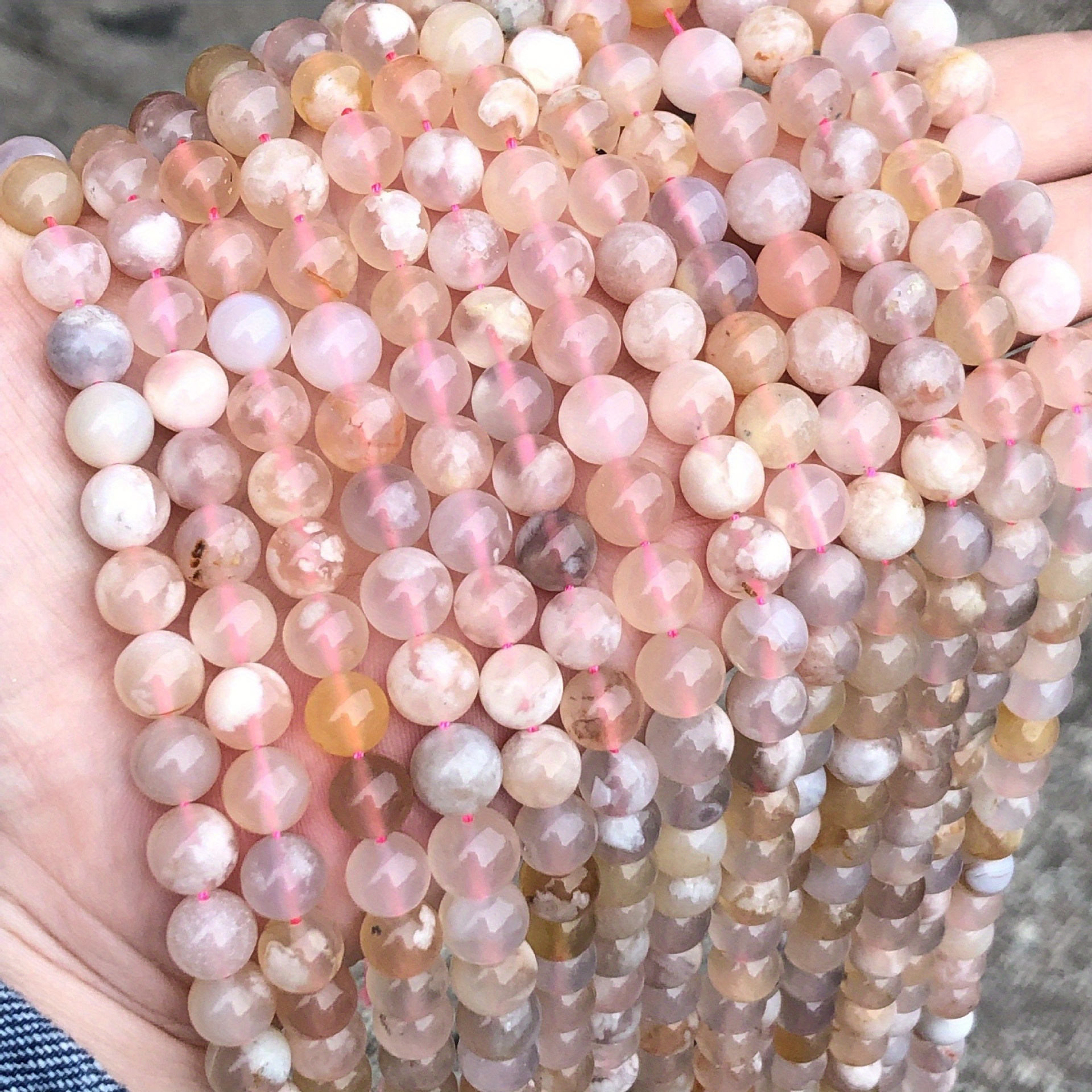 Natural Gem Stone Beads Cherry Agates Round Loose - Temu Canada
