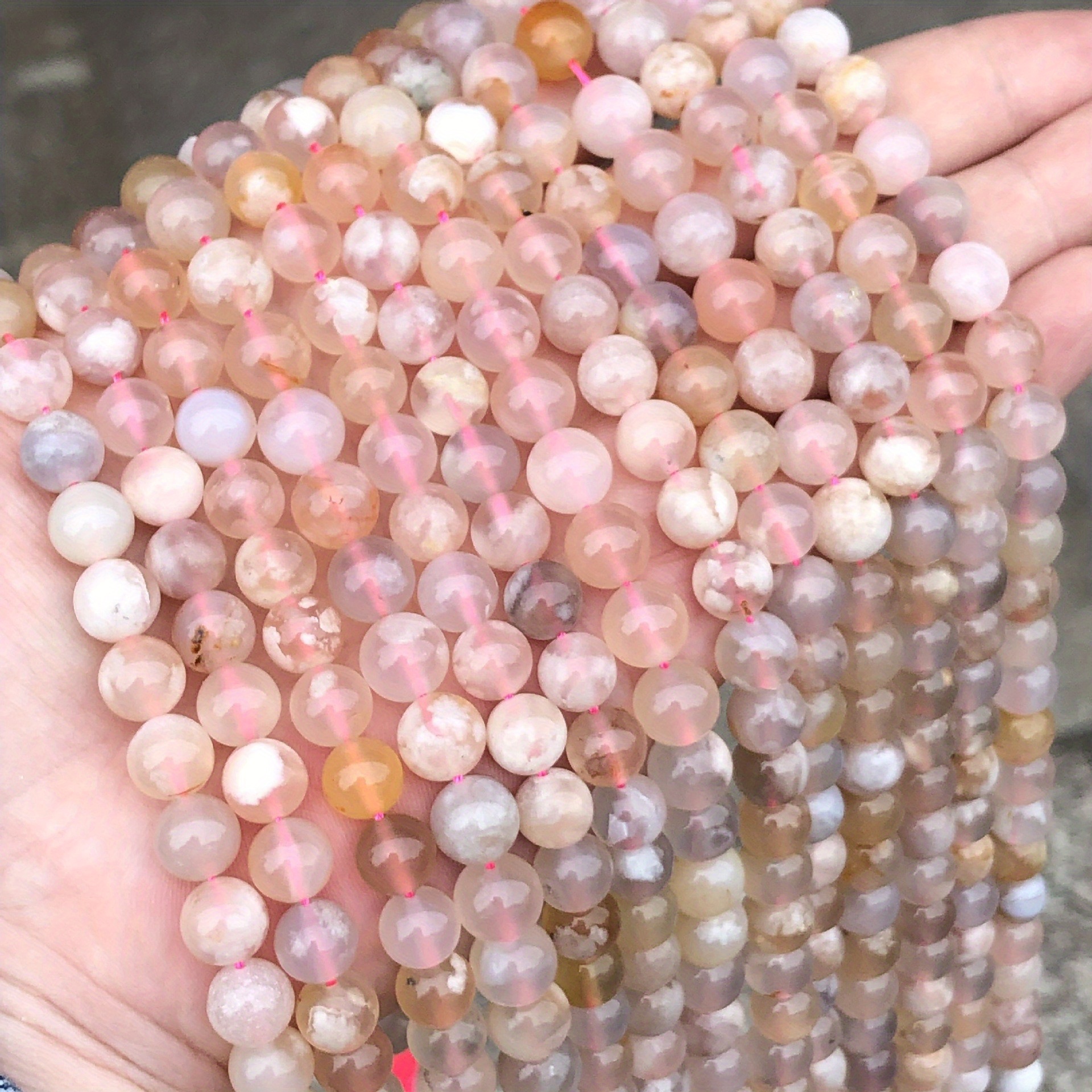Natural Gem Stone Beads Cherry Agates Round Loose - Temu Canada