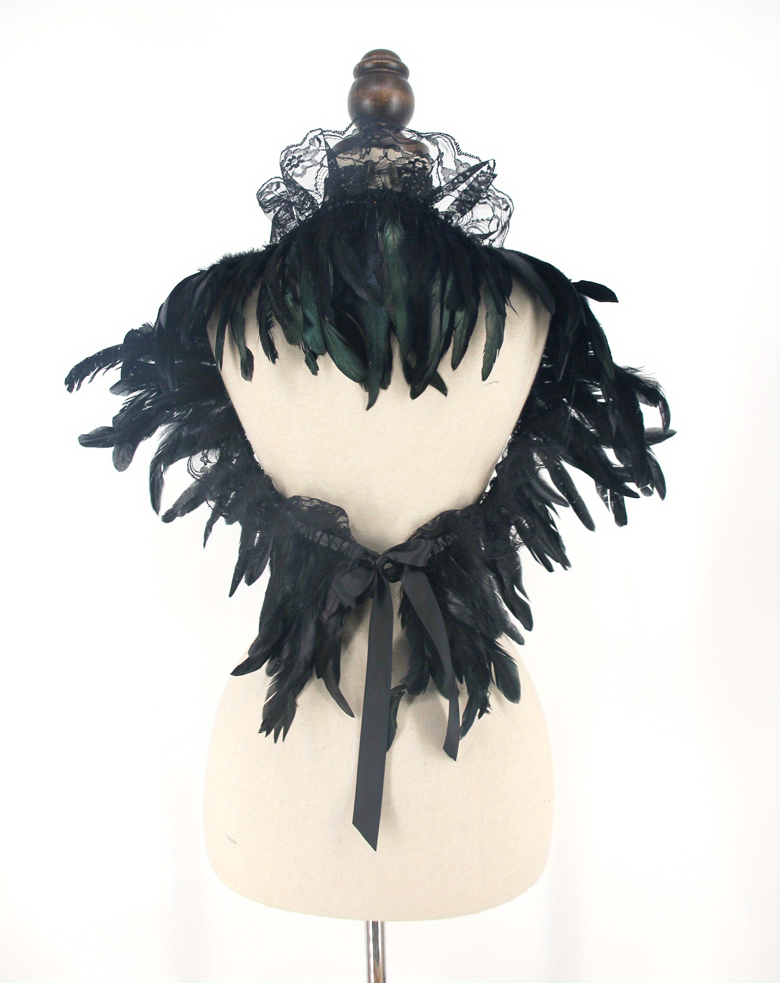 Gothic Dark Style Faux Feather Lace Accessories Sexy - Temu